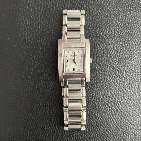 Bulova | Accessories | Silver Bulova Quartz Womens Watch Petite ...
